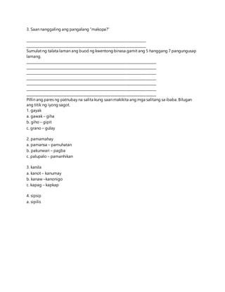 Filipino 4 | DOCX