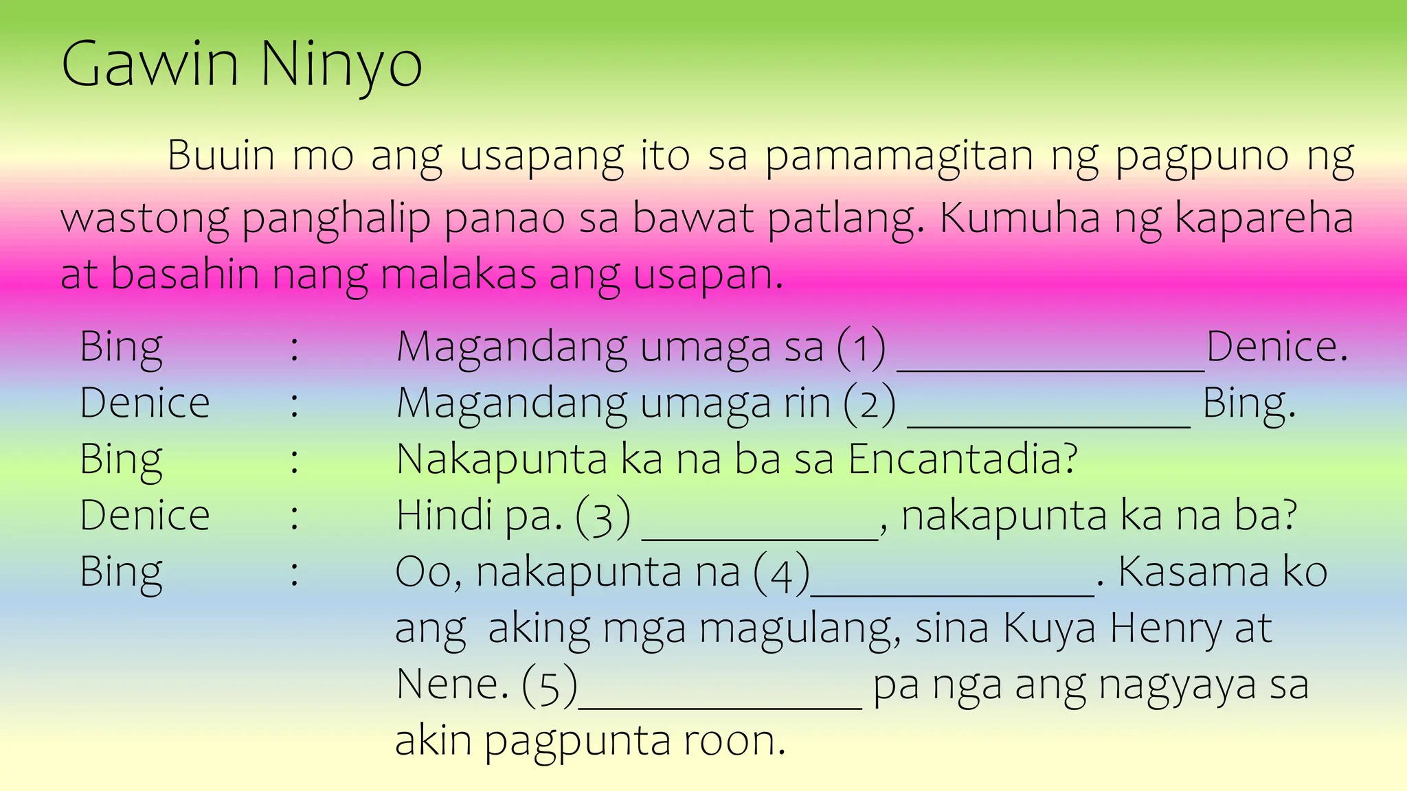 Filipino 4-Aralin 3- Halaga ng Paggalang sa Loob ng Tahanan_ Day 6, 7 ...