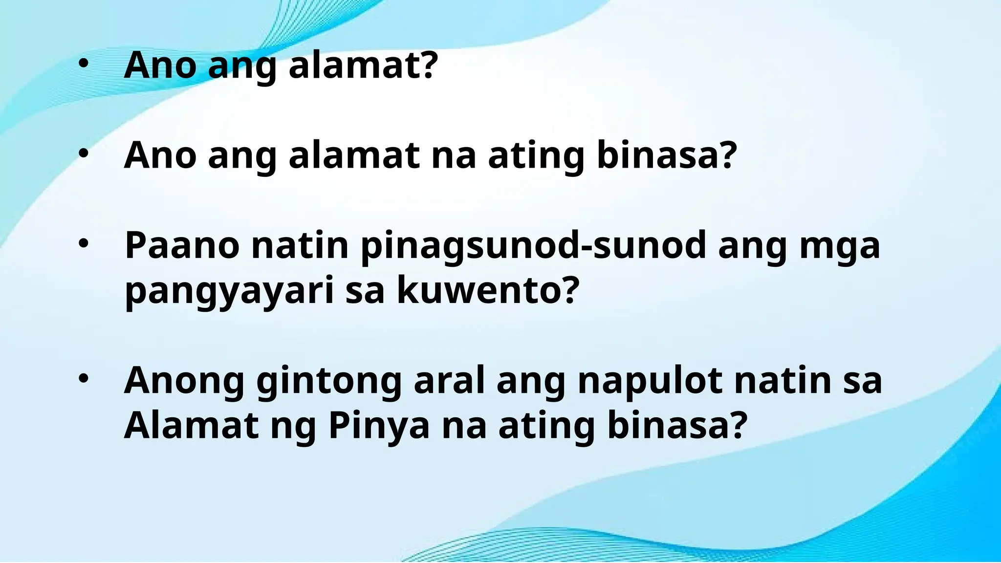 filipino 4- napagsusunod ang mga pangyayari sa kuwento demonstration ...