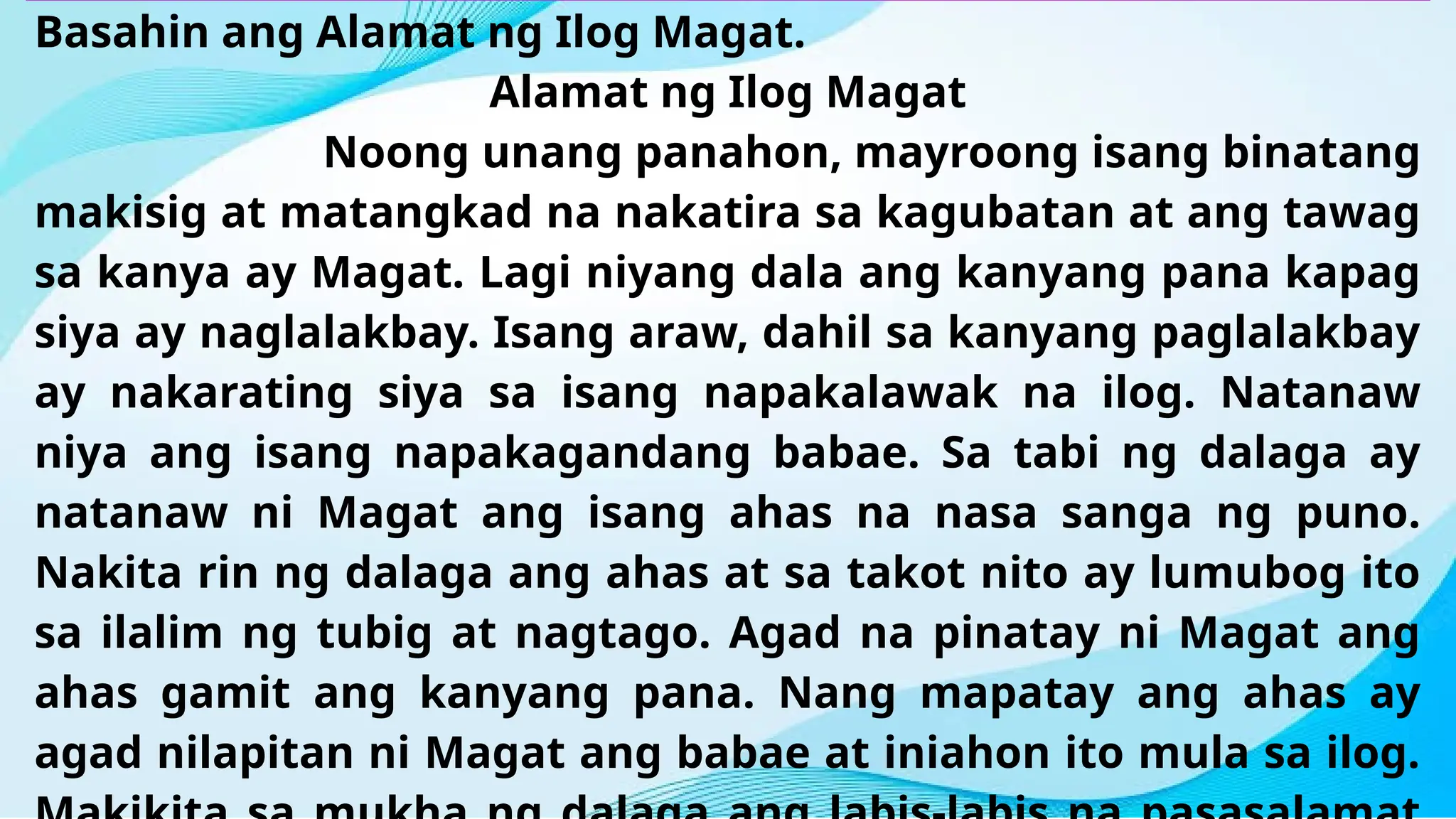 filipino 4- napagsusunod ang mga pangyayari sa kuwento demonstration ...