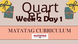 FILIPINO 4 MATATAG Q1.pptx Powerpoint lresentation on Filipino 4 ...