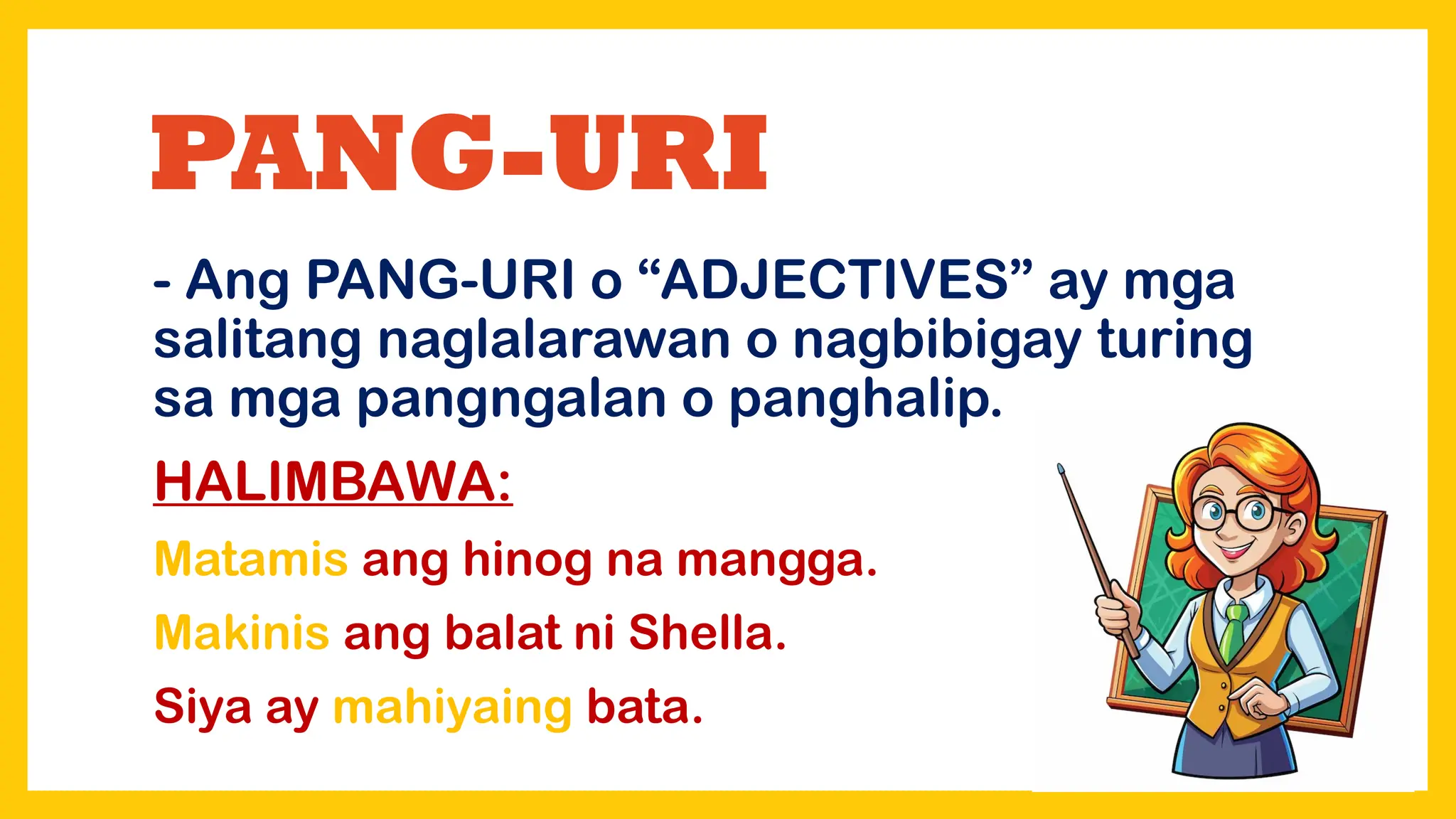 FILIPINO 5.pptx Pagkakaiba ng Pang-uri at Pang-abay | PPTX
