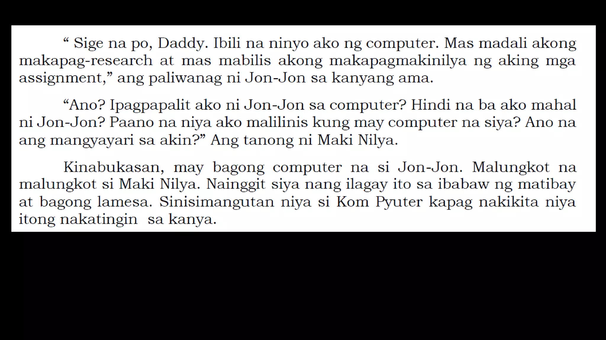 Filipino 5-Pagsagot sa mga Tanong sa Binasang Teksto.pptx