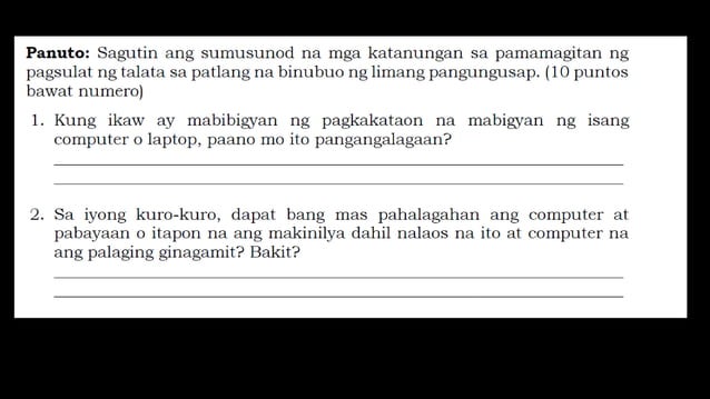 Filipino 5-Pagsagot sa mga Tanong sa Binasang Teksto.pptx