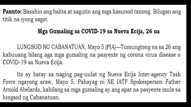 Filipino 5-Pagsagot sa mga Tanong sa Binasang Teksto.pptx
