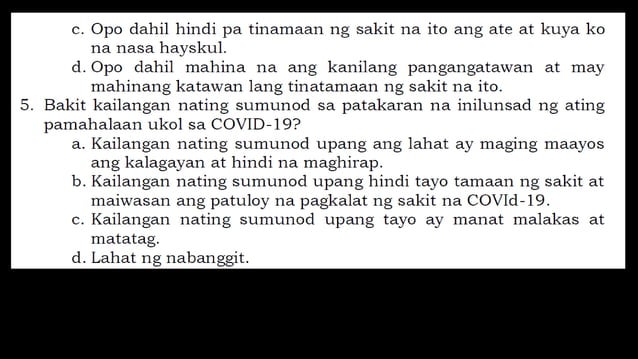 Filipino 5-Pagsagot sa mga Tanong sa Binasang Teksto.pptx