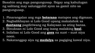 Filipino 5-Pagsagot sa mga Tanong sa Binasang Teksto.pptx