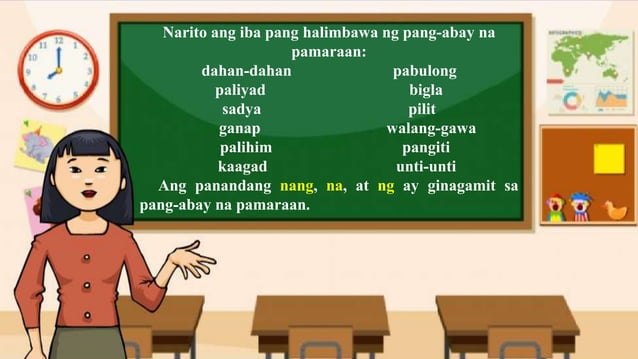 Filipino 5 Paggamit ng Pang-abay sa Paglalarawan ng Kilos | PPTX