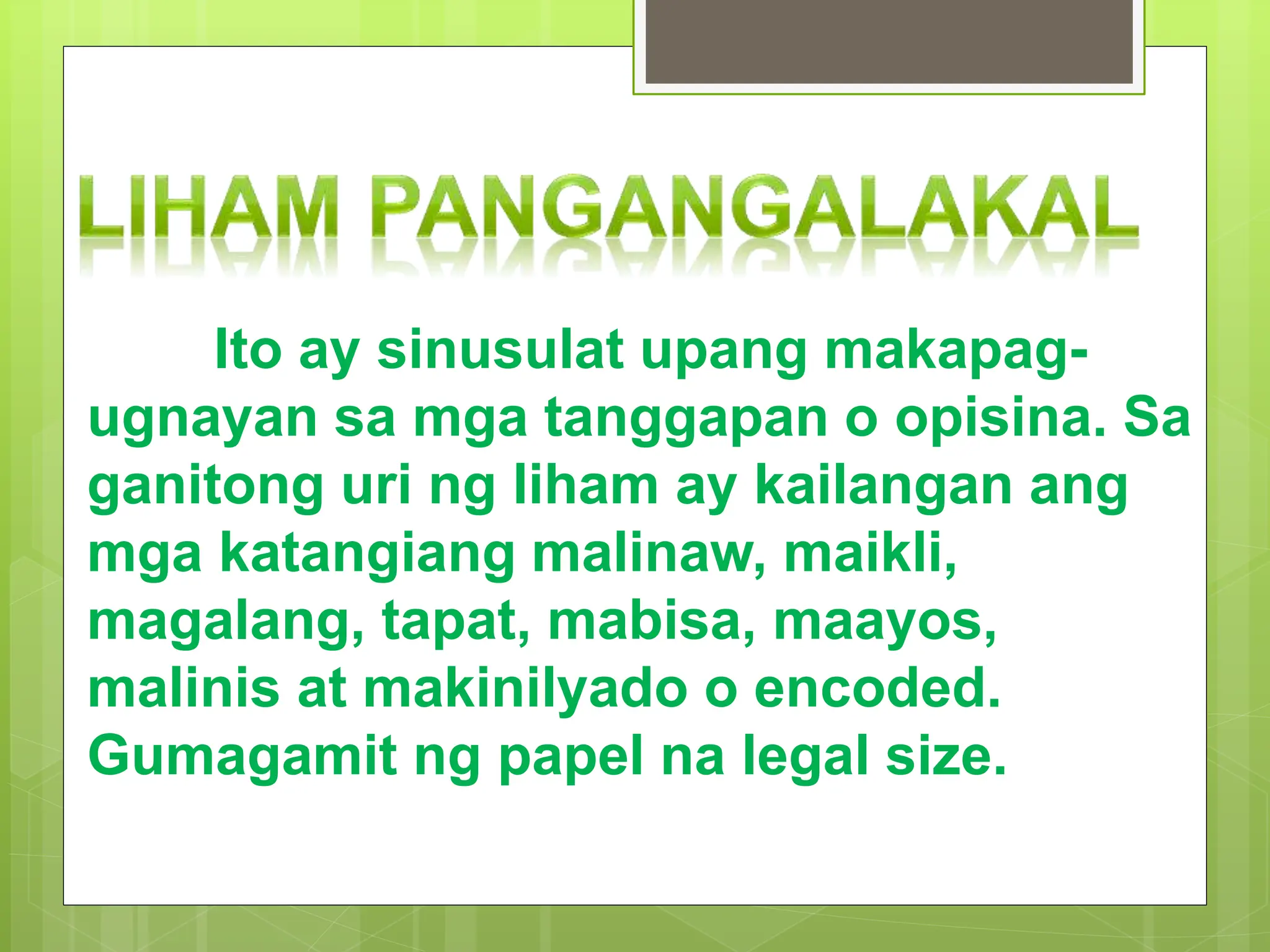 FILIPINO 5 PPT Q3 - Bahagi Ng Liham.pptx