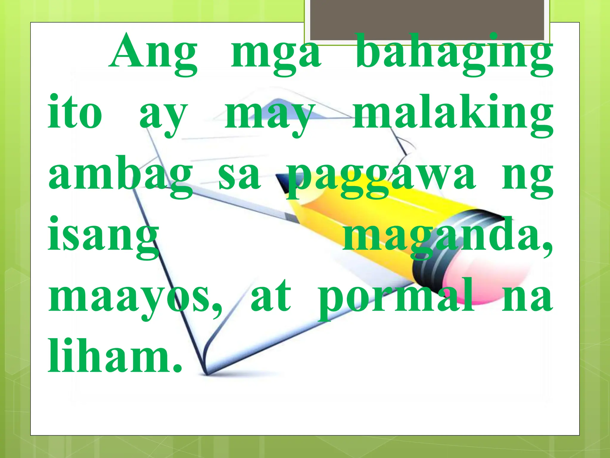 FILIPINO 5 PPT Q3 - Bahagi Ng Liham.pptx