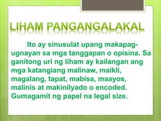 FILIPINO 5 PPT Q3 - Bahagi Ng Liham.pptx