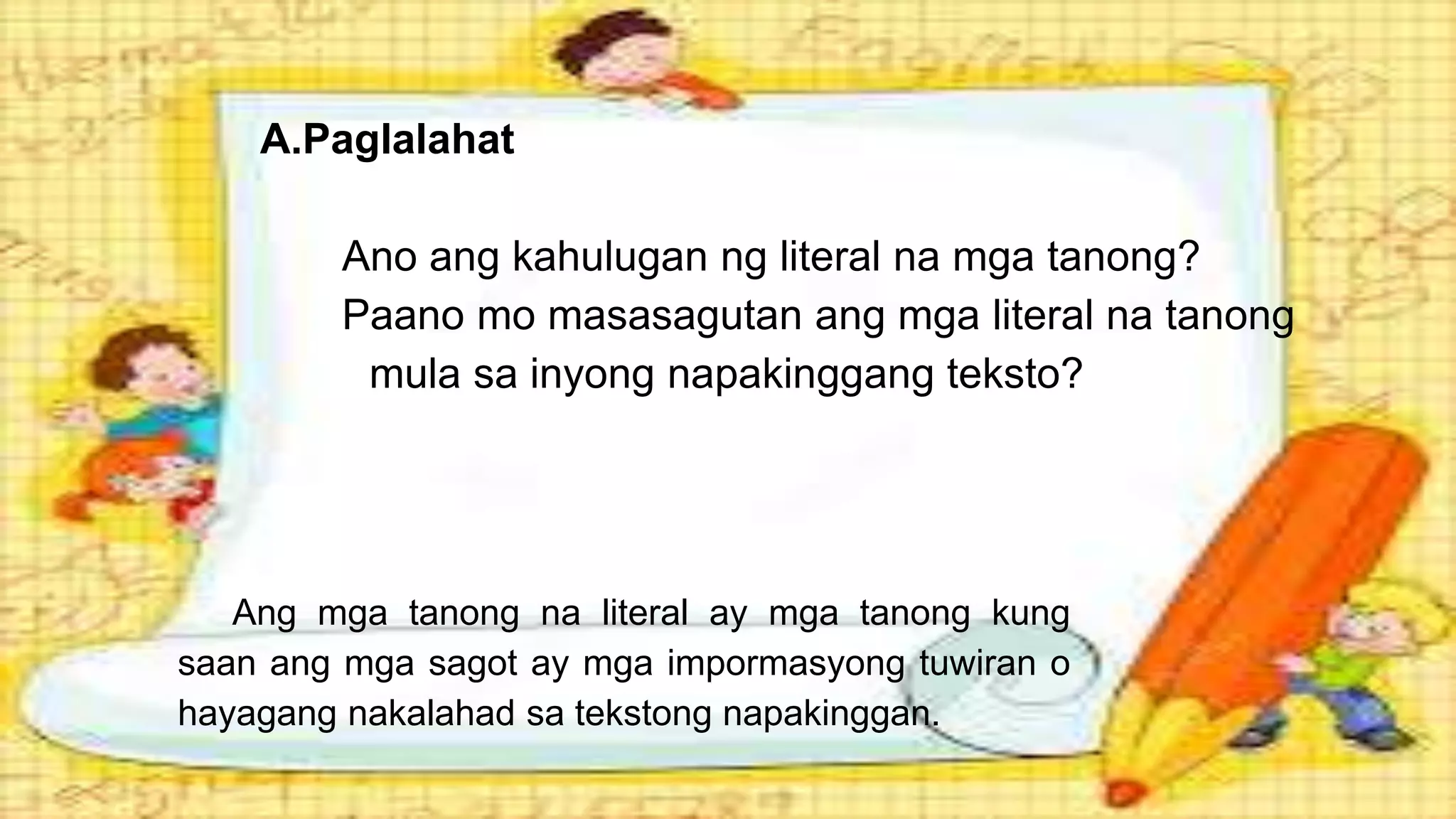 FILIPINO 5 PPT Q3 W3 Day 1-5 – Alamat, Paglalarawan ng Tauhan, Pang ...