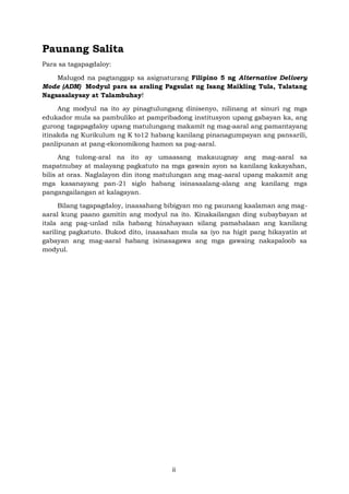 Filipino5 q1 mod4_pagsulat ng isang maikling tula, talatang ...