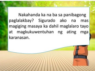 Filipino 5 Q1 Module 1 PAG-UUGNAY NG SARILING KARANASAN SA NAPAKINGGANG ...