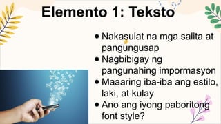 FILIPINO5 Q2 44 Nakilala ang mga elemento sa tekstong multimedia.pptx