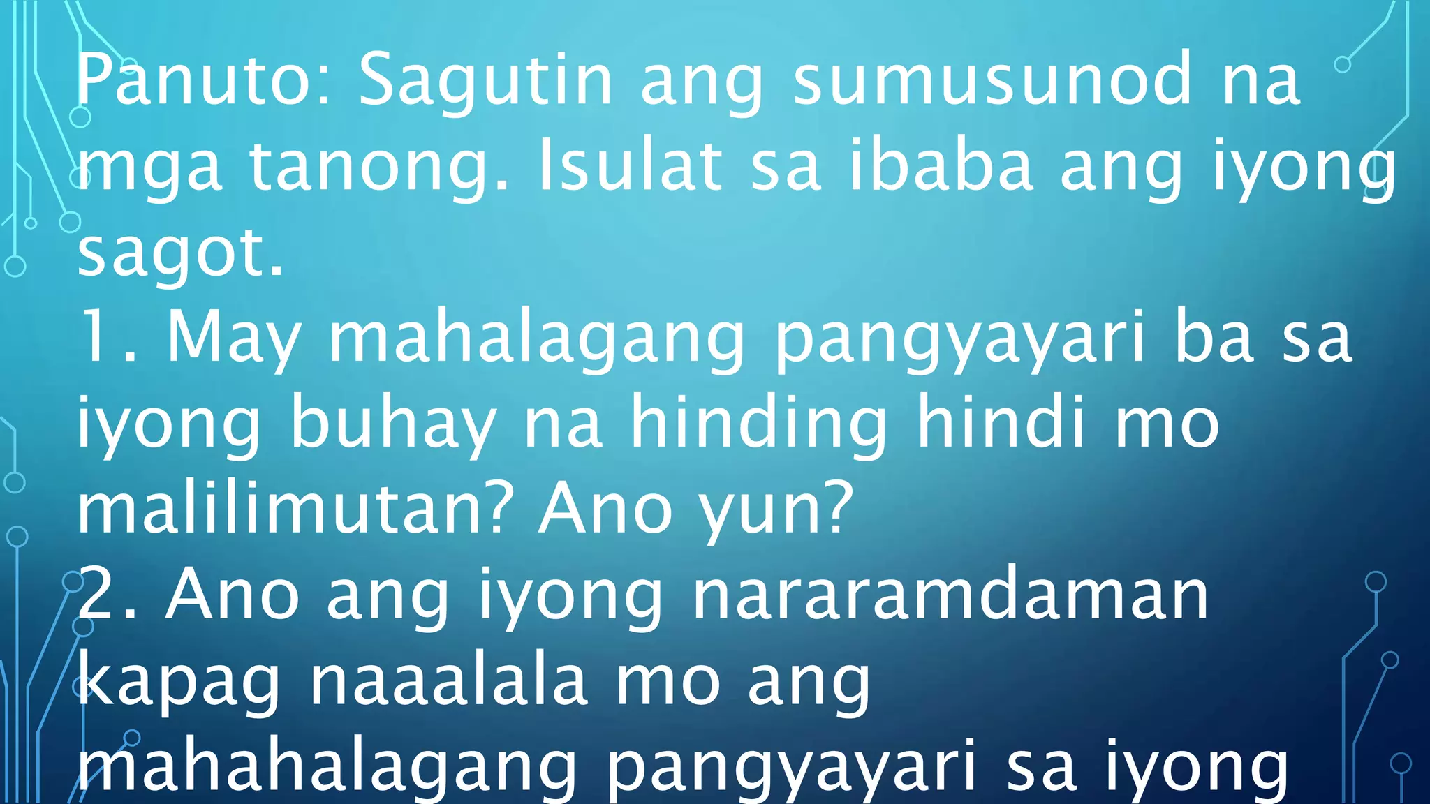 FILIPINO 5 Q2 W4 D1to5 Maibibigay ang mahahalagang pangyayari sa nabasang talaarawan.pptx
