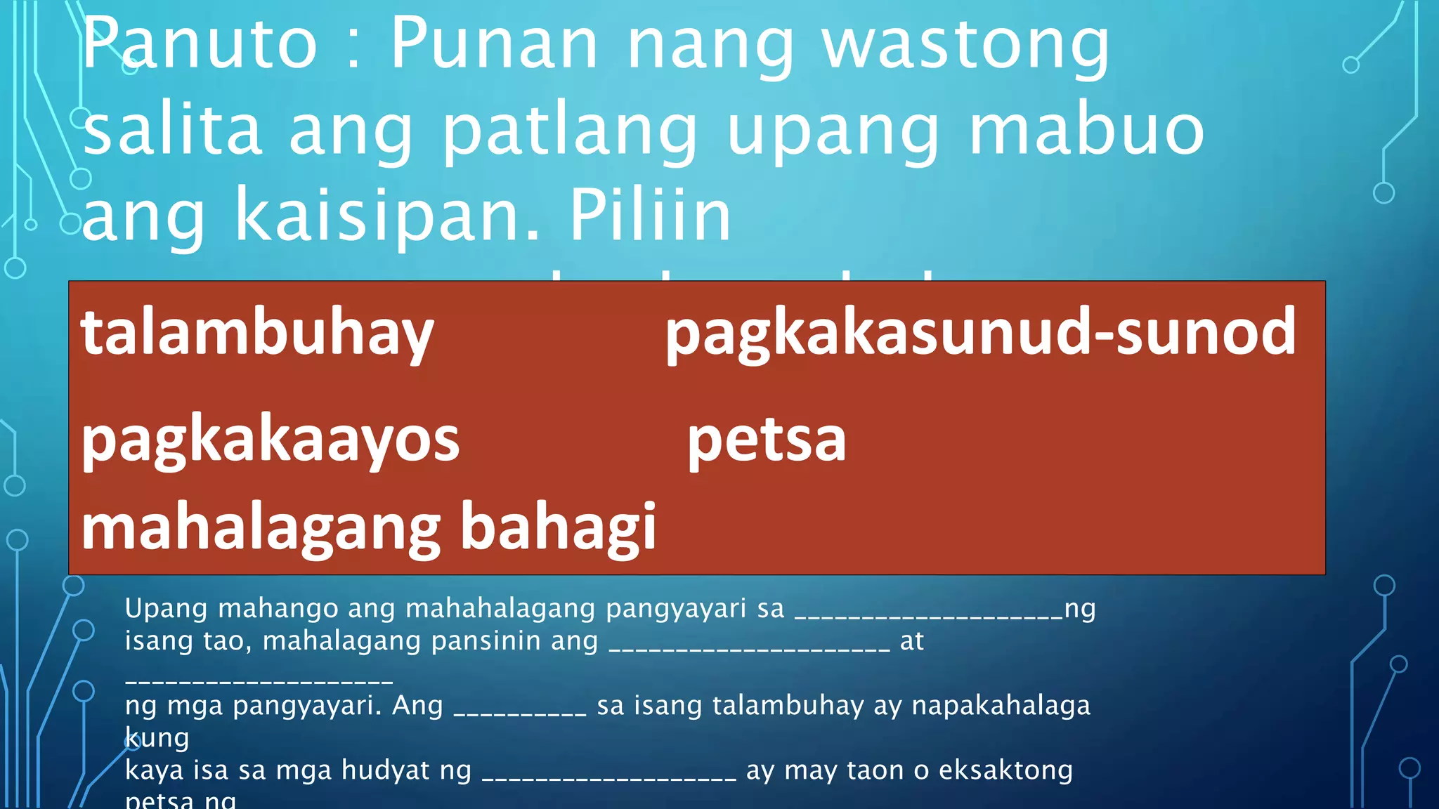 FILIPINO 5 Q2 W4 D1to5 Maibibigay ang mahahalagang pangyayari sa ...