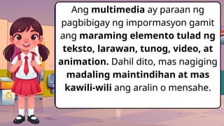 Pagsusuri ng Mga Elemento ng Multimedia sa Filipino Aralin | PPTX