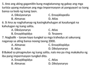 FILIPINO 6.pptx Filipino 6 REading Materials | PPTX