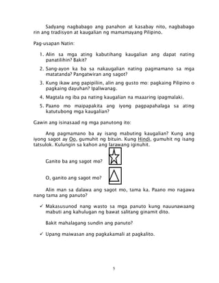 Filipino 6 dlp 1 pagsunod sa mga panuto | PDF