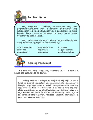 Filipino 6 dlp 10 mga pangyayari, pagsunud-sunurin natin | PDF