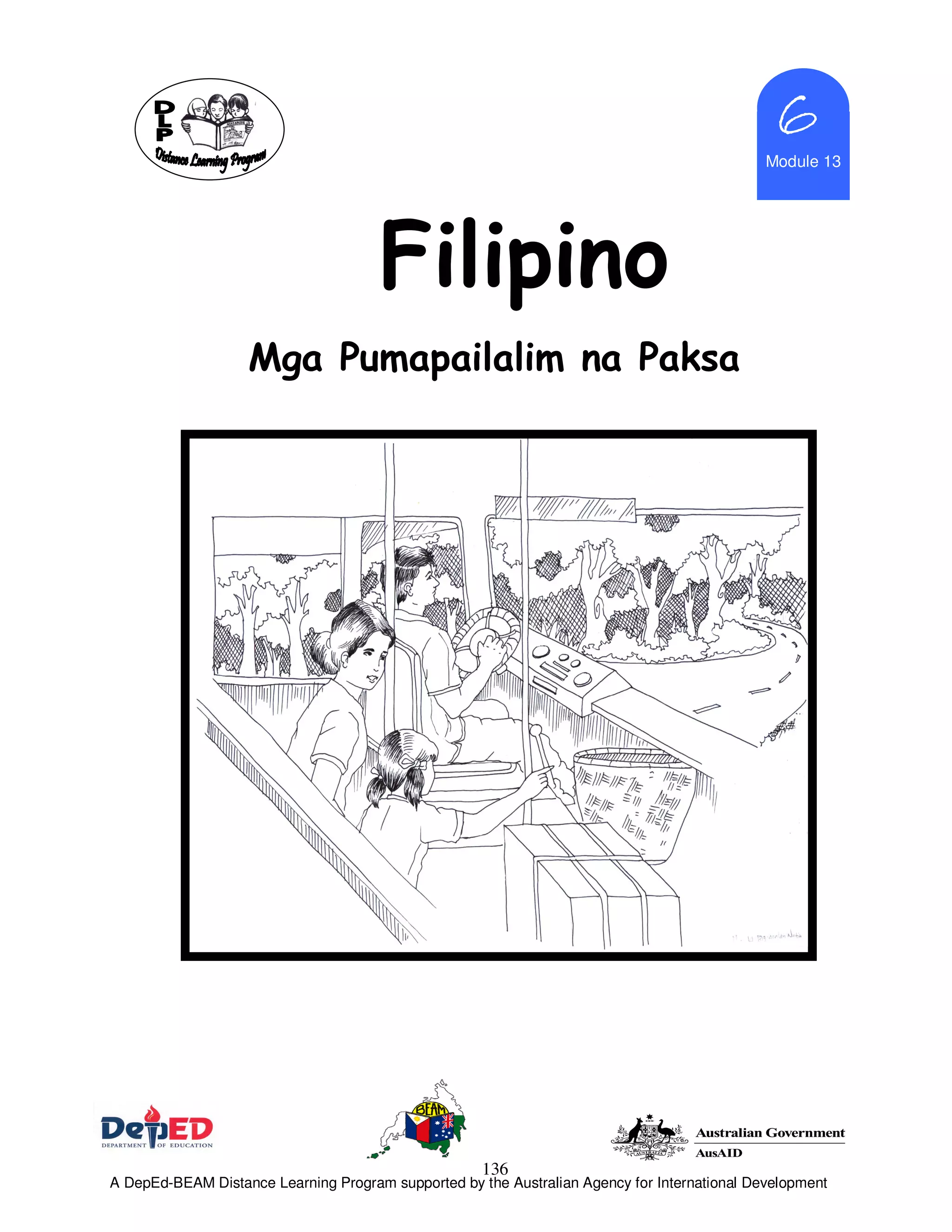 Filipino 6 dlp 13 mga pumapailalim na paksa | PDF
