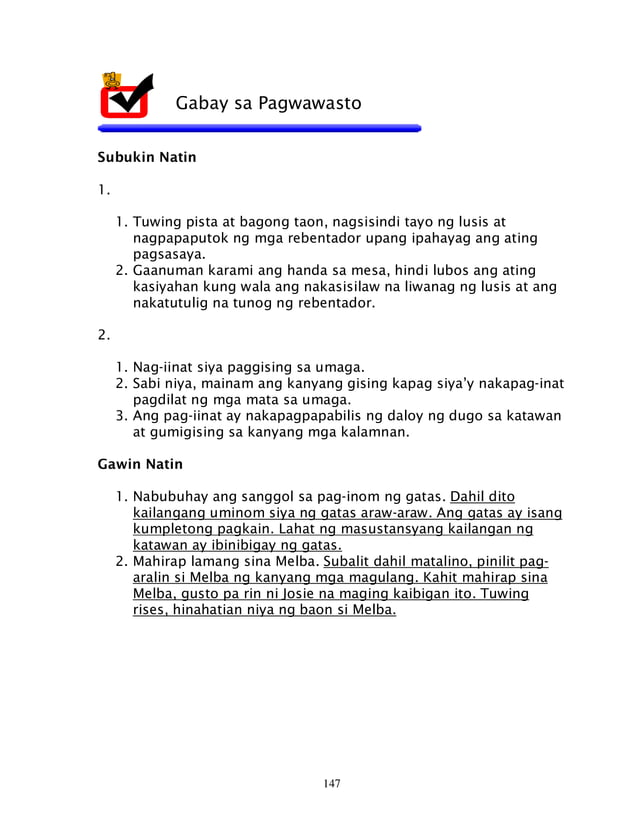 Filipino 6 dlp 13 mga pumapailalim na paksa | PDF