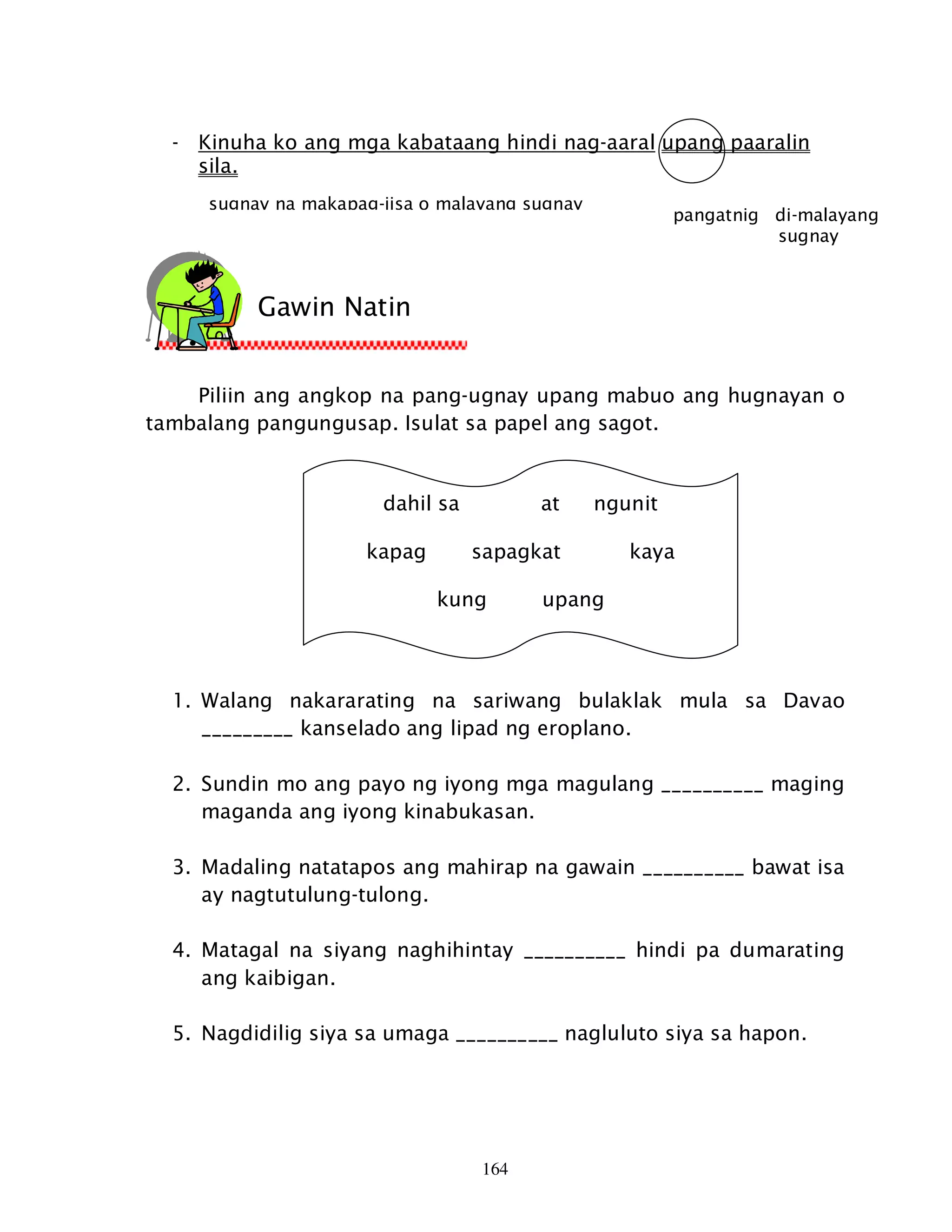 Filipino 6 dlp 15 kilalanin ang mga pag-ugnay sa tambalan at hugnayan | PDF
