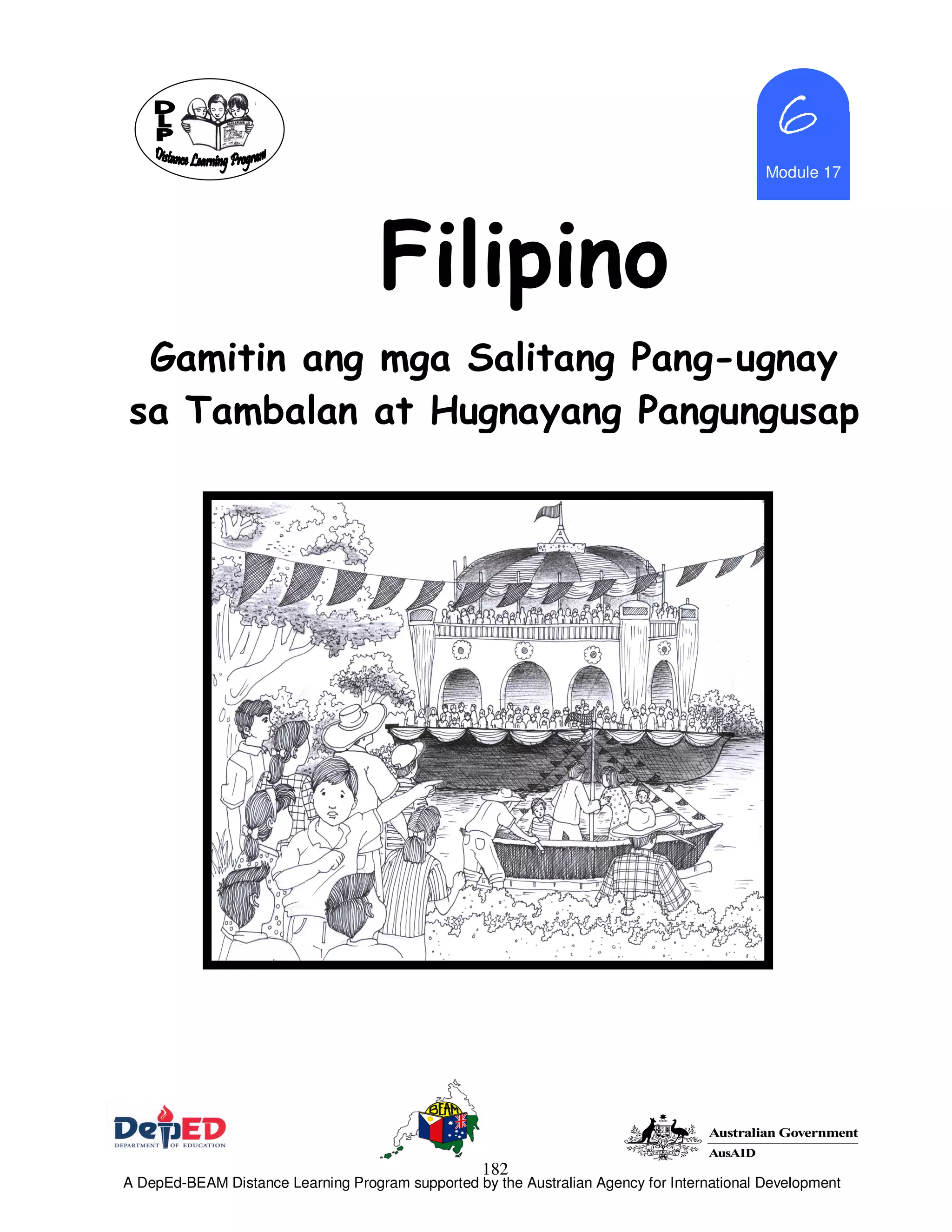 Filipino 6 dlp 17 gamitin ang mga salitang pang-ugnay sa tambalan at hu ...