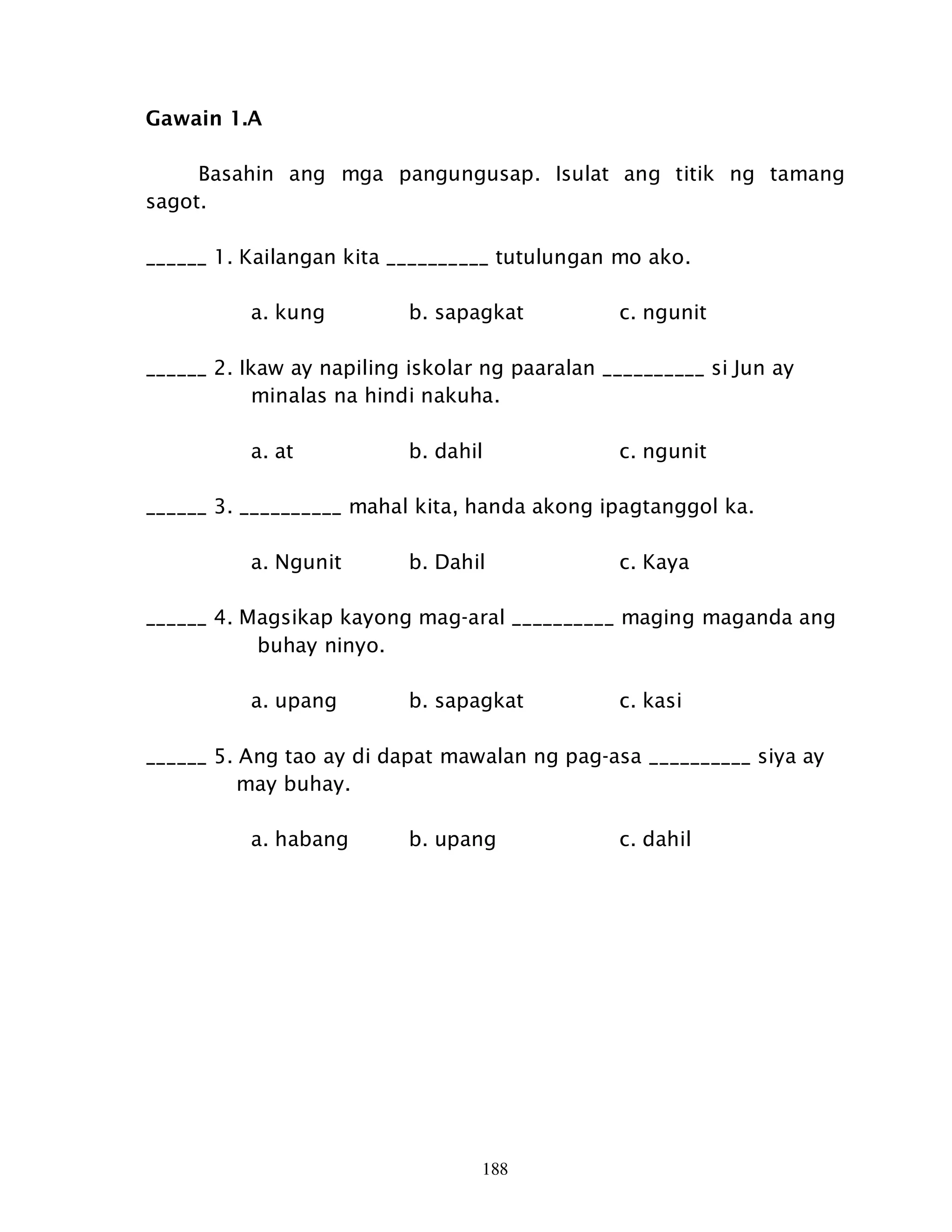 Filipino 6 dlp 17 gamitin ang mga salitang pang-ugnay sa tambalan at hu ...