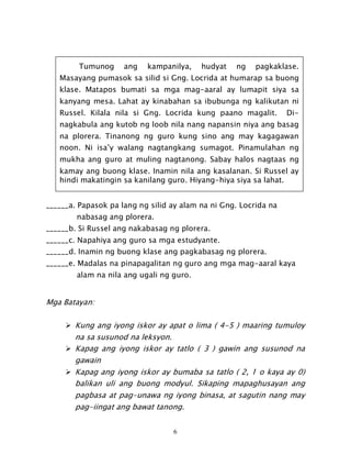 Filipino 6 dlp 18 maghinuha ka | PDF
