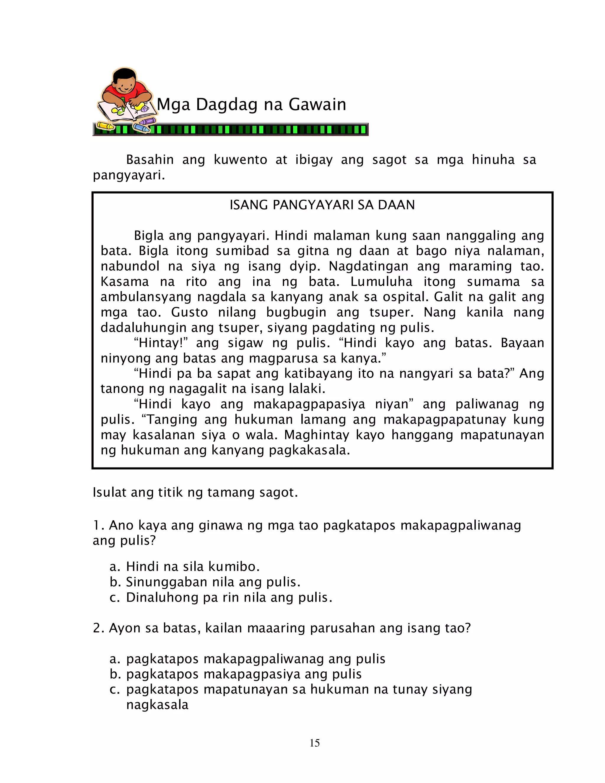 Filipino 6 dlp 19 paghinuha sa saloobing pandamdamin | PDF