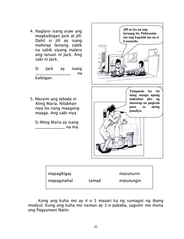 Filipino 6 dlp 21 mga katangian ng tauhan | PDF