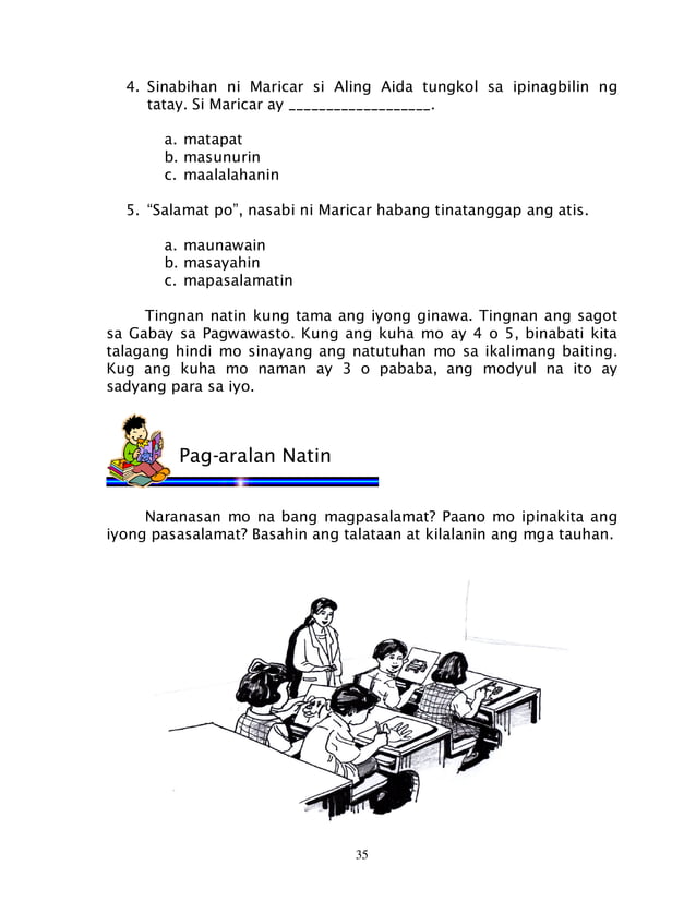 Filipino 6 dlp 21 mga katangian ng tauhan | PDF