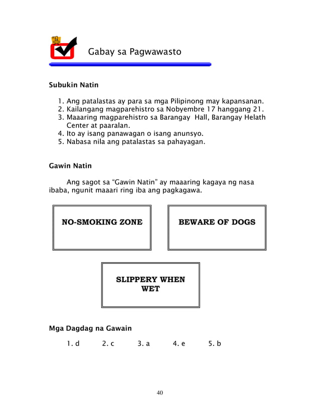 Filipino 6 dlp 3 halina't gumawa ng babala | PDF