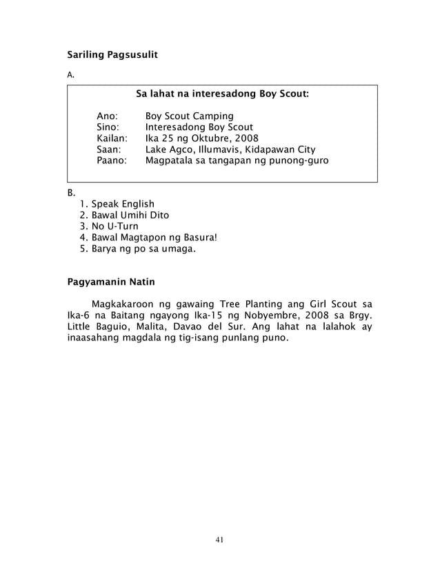 Filipino 6 dlp 3 halina't gumawa ng babala | PDF