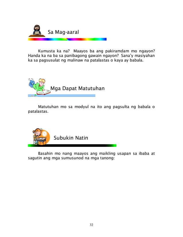 Filipino 6 dlp 3 halina't gumawa ng babala | PDF