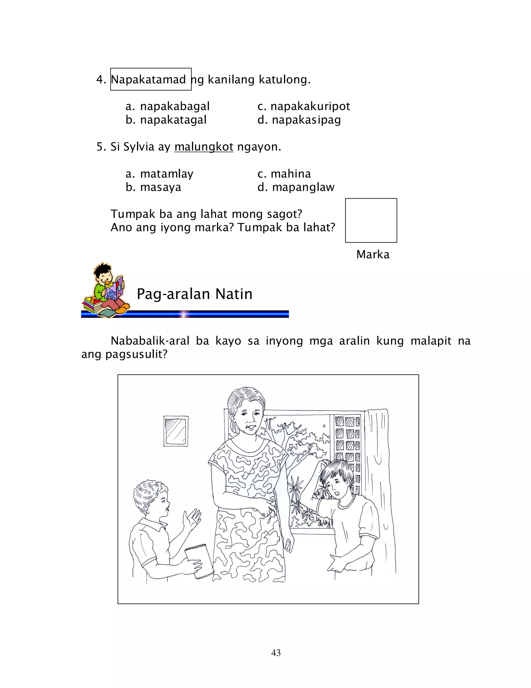 Magkasingkahulugan At Magkasalungat Worksheet Grade 4
