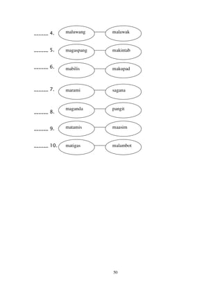 Filipino 6 dlp 4 magkasingkahulugan o magkasalungat | PDF