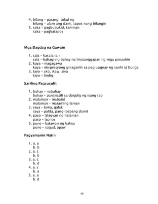 Filipino mga salitang mag katulad | PDF