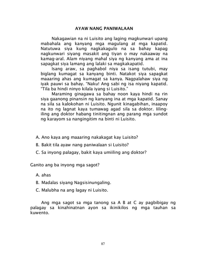 Filipino 6 dlp 8 pagbibigay ng maaaring kalabasan | PDF Filipino 6 dlp 8 pagbibigay ng maaaring kalabasan | PDF