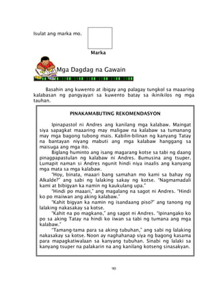 Filipino 6 dlp 8 pagbibigay ng maaaring kalabasan | PDF