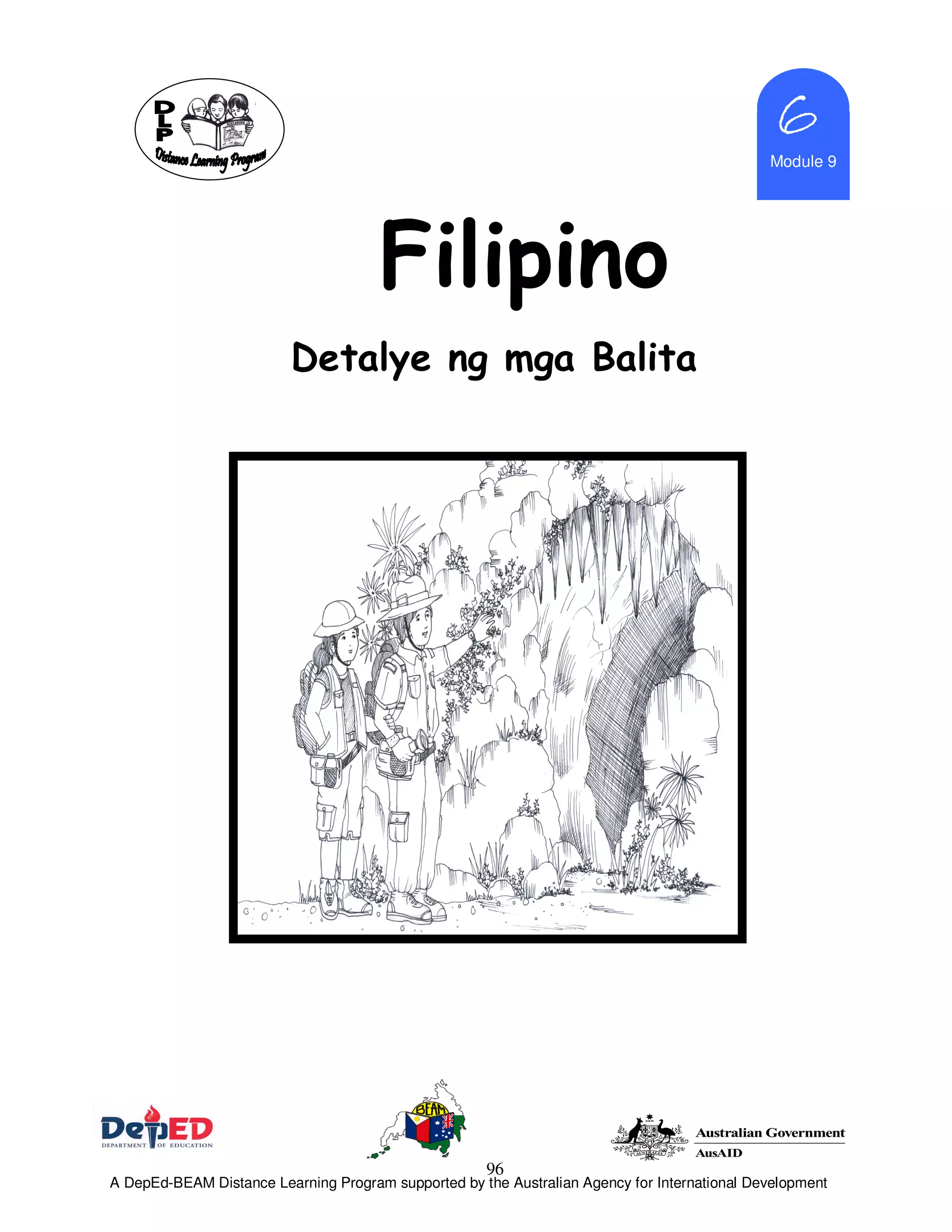 Filipino 6 dlp 9 detalye ng mga balita | PDF