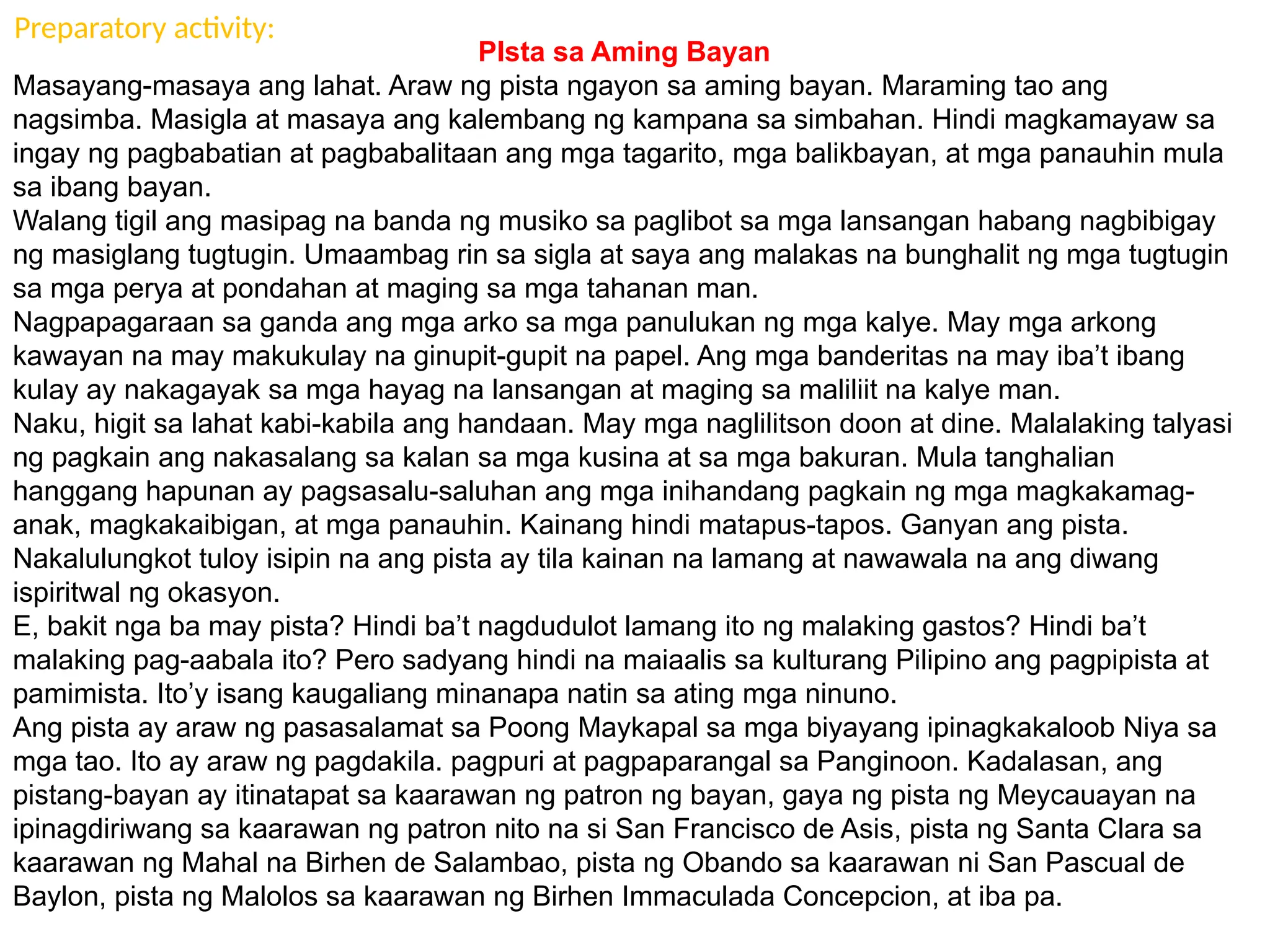 FILIPINO 6 PPT Q3 - Pagbibigay Kahulugan Ng Pamilyar At Di-Kilalang ...