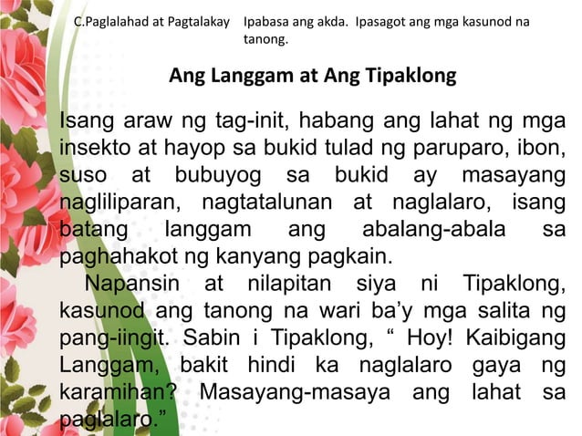 FILIPINO 6 Q1 Nasasagot ang tanong tungkol sa pabula, etc.....pptx