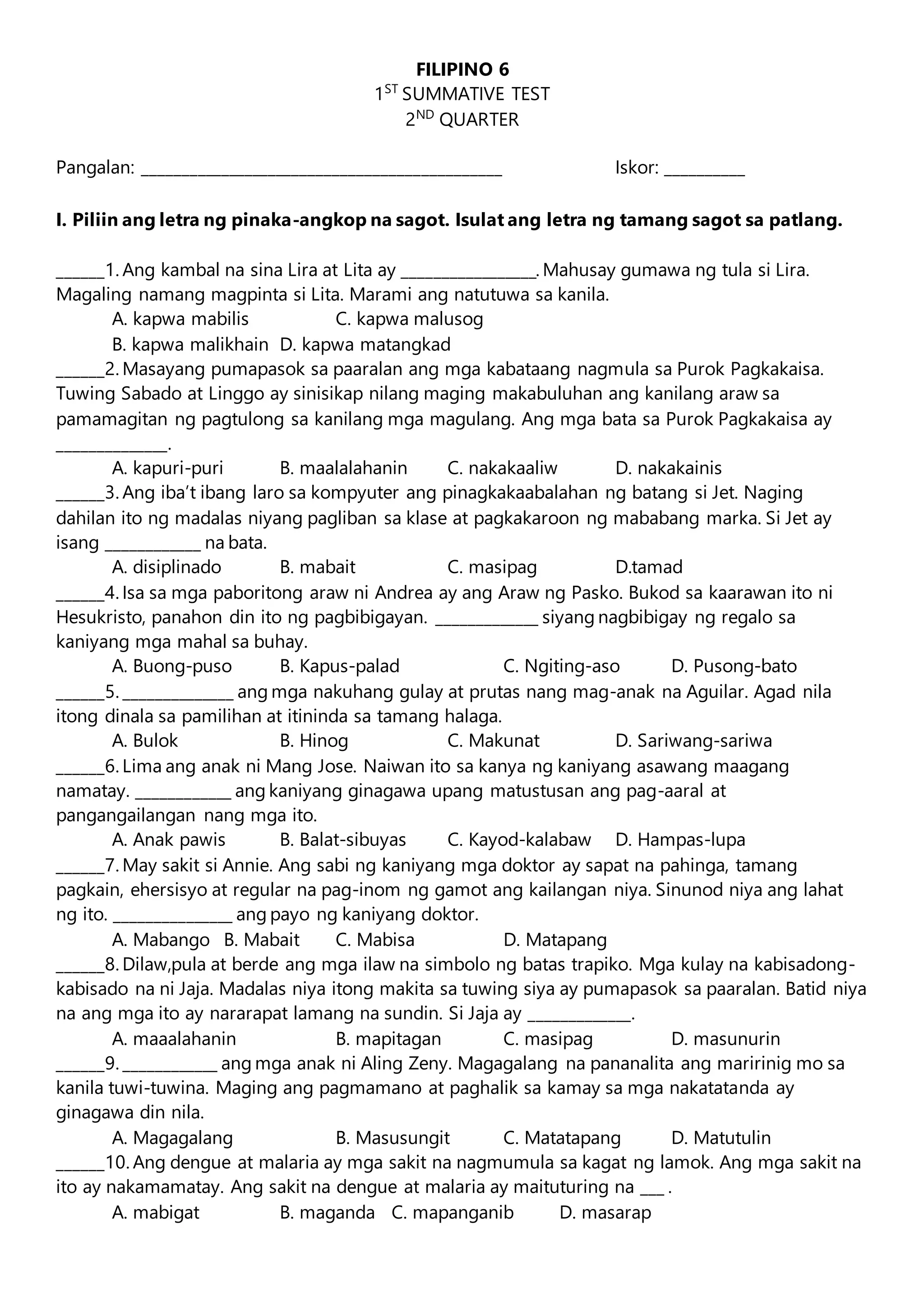 FILIPINO6_ST1_Q2.docx