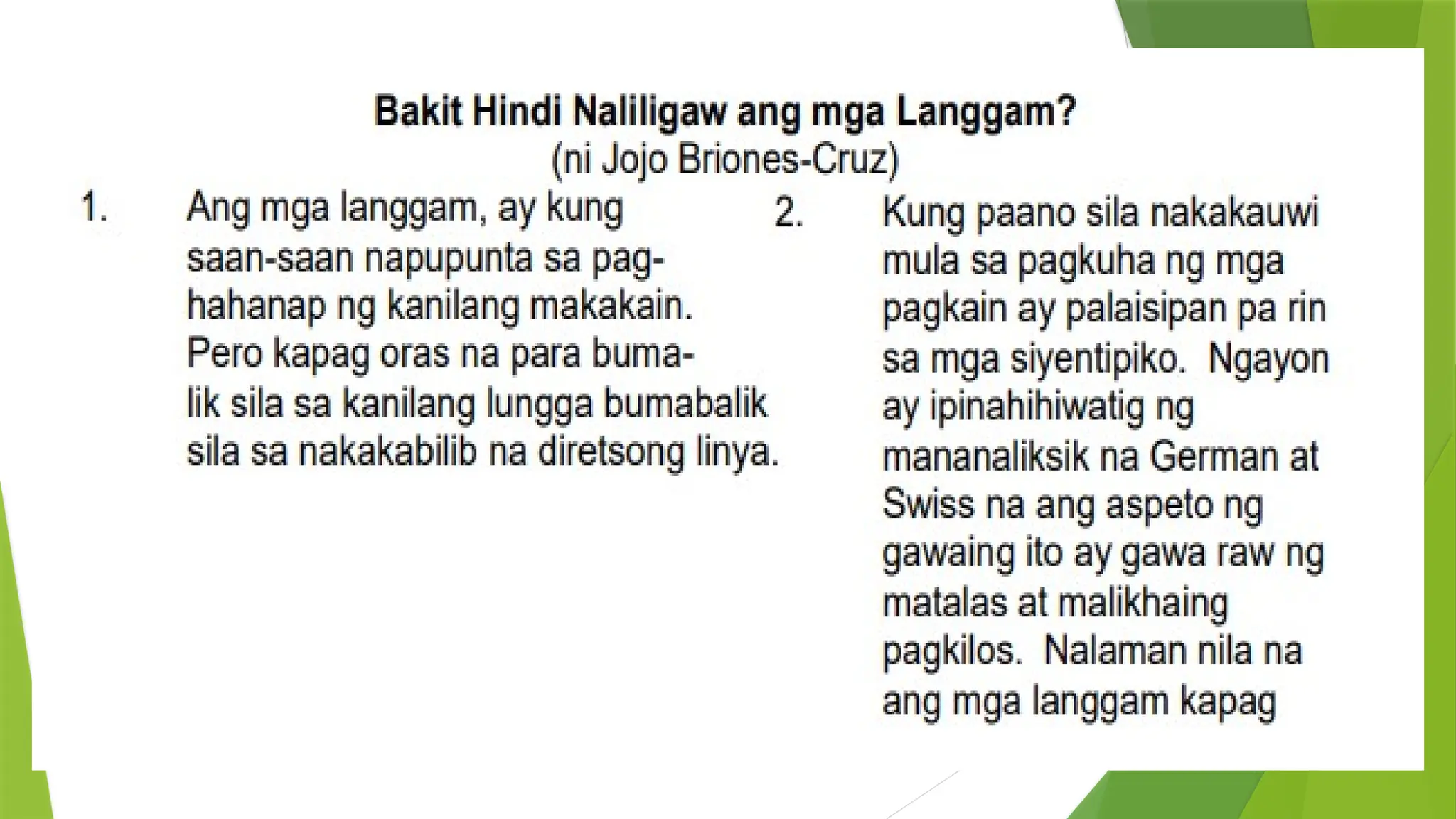 FILIPINO 6 quarter 1WEEK 6 DAY 1.powerpoint | PPT