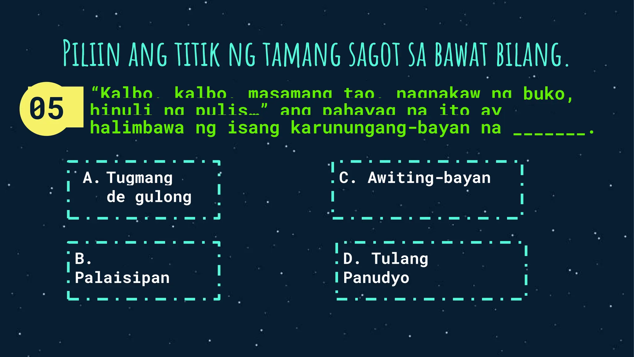 FILIPINO 7-ARALIN 1- TUGMANG DE-GULONG.pptx