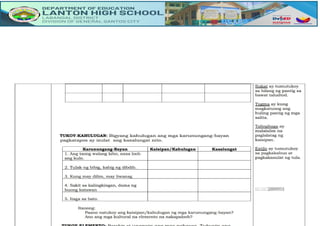 Filipino 7 DLL Matatag Curriculum Quarter 1 | DOCX