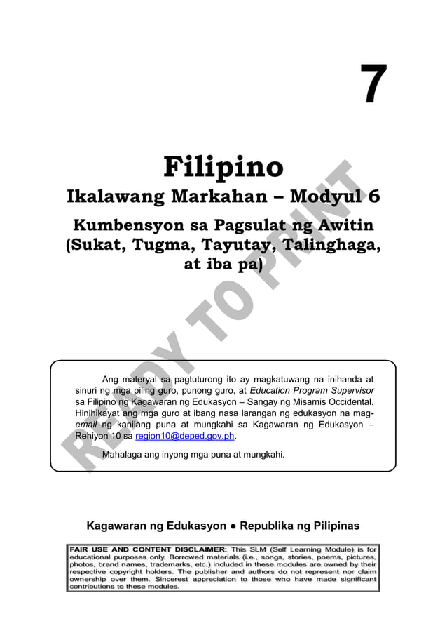 Filipino7_Q2_M6_Kumbensyon sa Pagsulat ng Awitin_v5.pdf